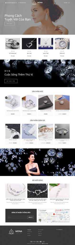 Mẫu website bán trang sức cao cấp | Công ty Monamedia
